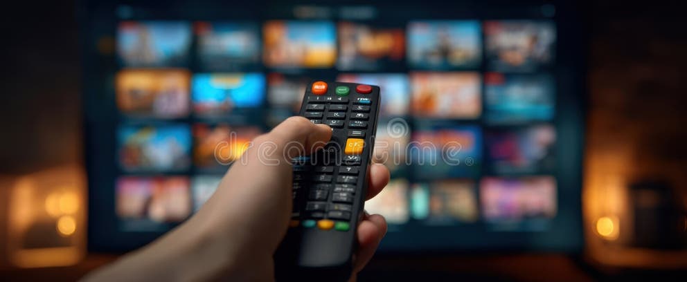 The Remote Control in Hand, Ready To Explore Endless Entertainment ...