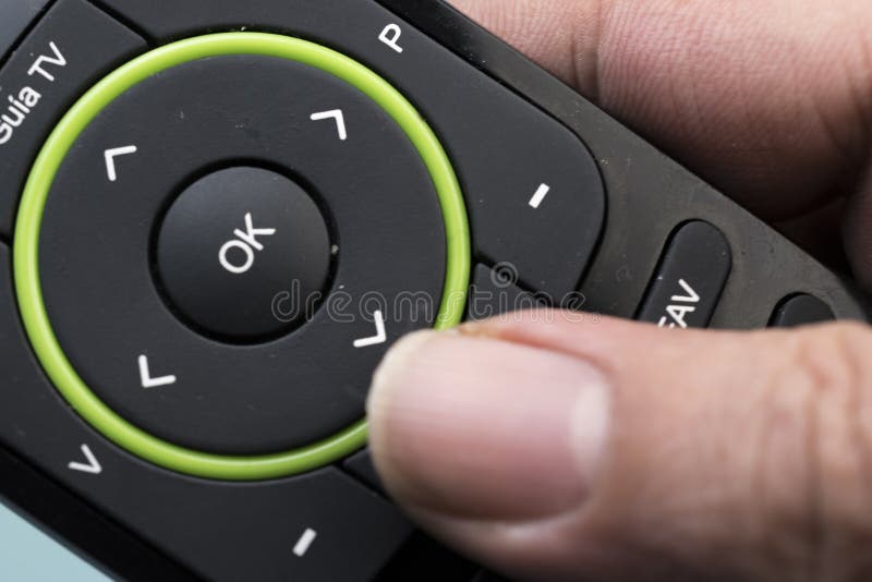 Remote Control Held by One Hand Stock Image - Image of lifestyle ...