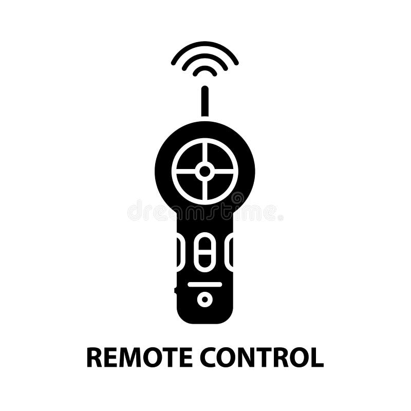 Remote Control Icon, Black Vector Sign with Editable Strokes, Concept ...