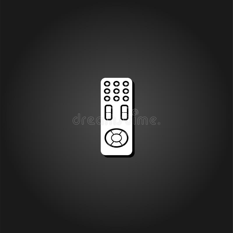 Remote control icon flat stock vector. Illustration of controller ...