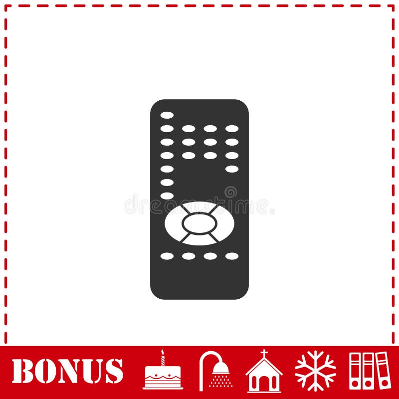 Remote control icon flat stock illustration. Illustration of button ...