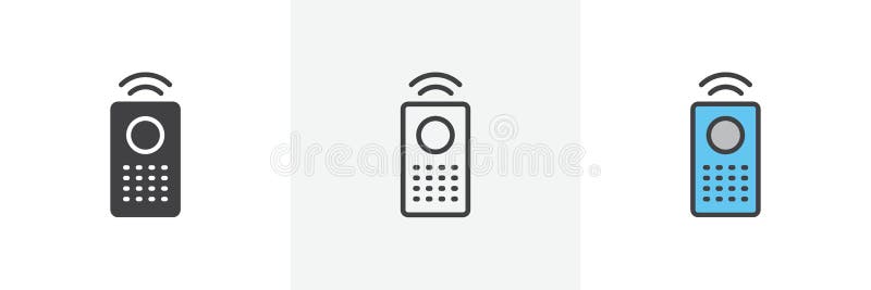 Remote Control Icon Vector Set on White Background Stock Illustration ...