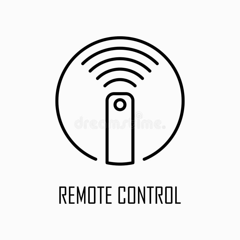 Remote Control Icon Simple Outline Flat Illustration Stock Vector ...