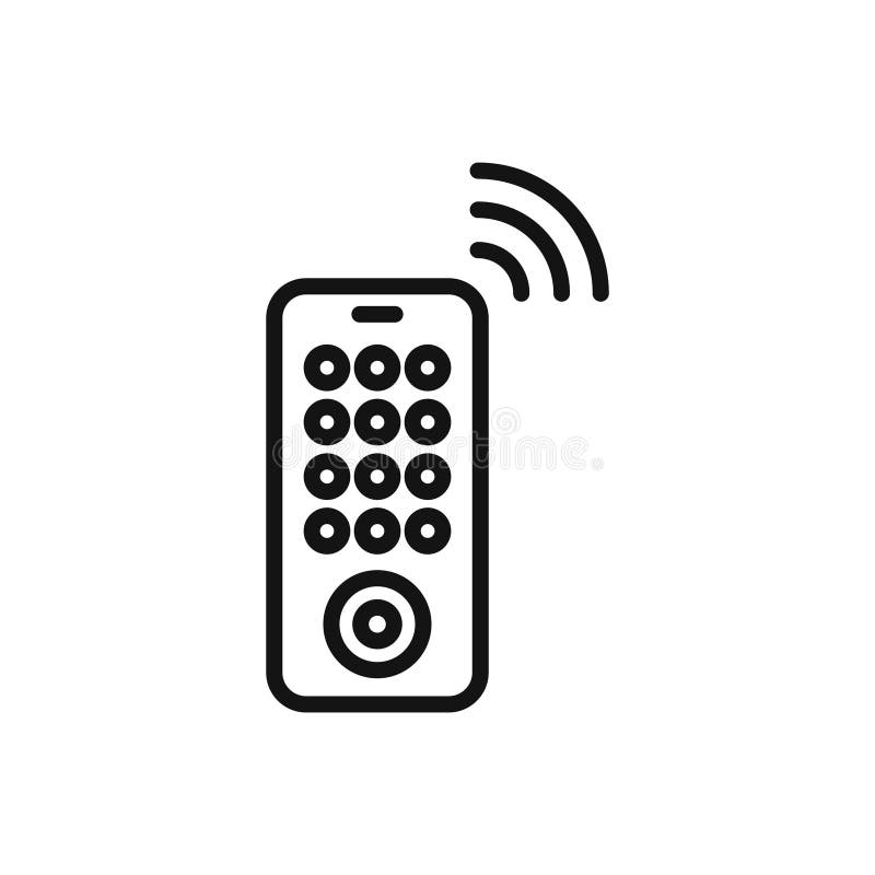 Remote Control Icon Symbol on White Background Stock Vector ...
