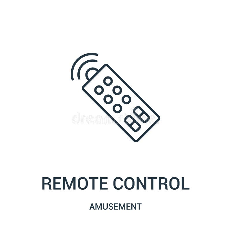 Remote Control Icon Vector from Amusement Collection. Thin Line Remote ...