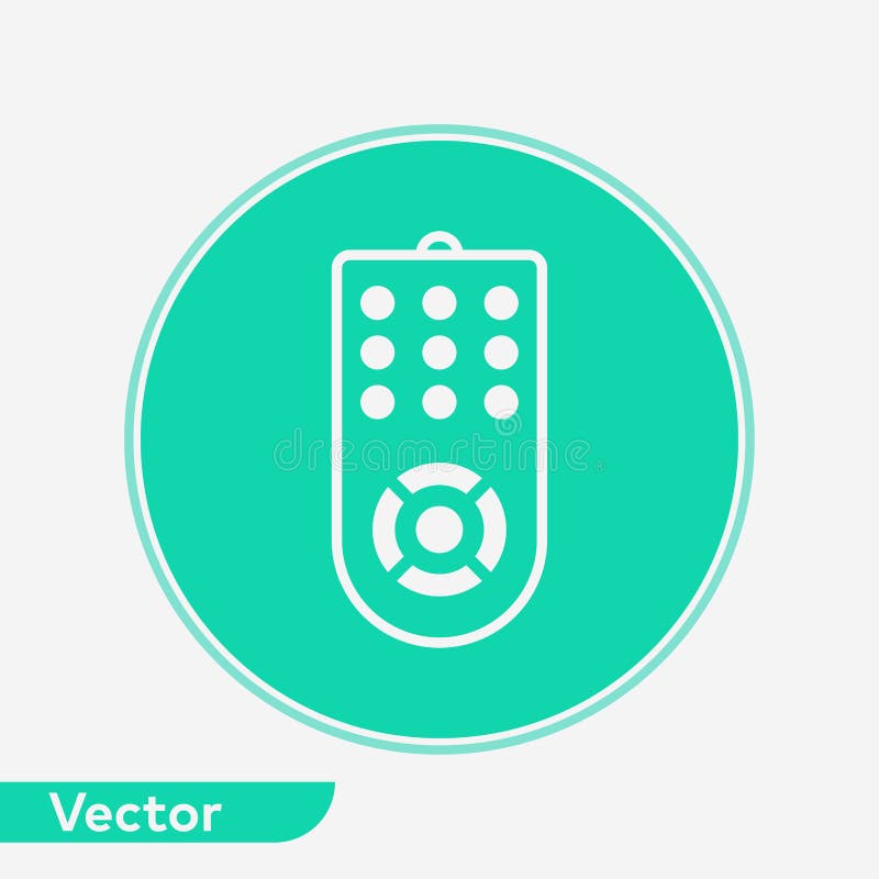 Remote Control Vector Icon Sign Symbol Stock Vector - Illustration of ...
