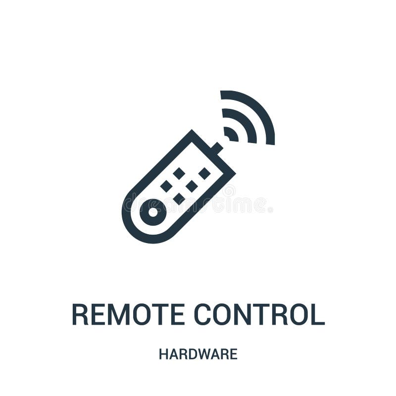 Remote Control Icon Vector from Hardware Collection. Thin Line Remote ...