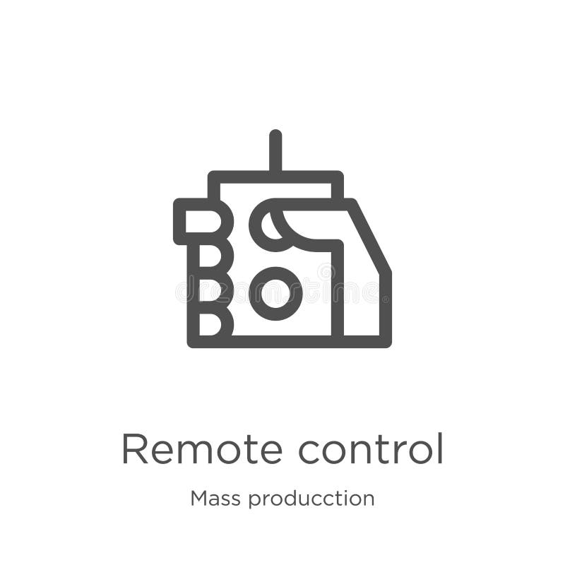 Remote Control Icon Vector from Mass Producction Collection. Thin Line ...