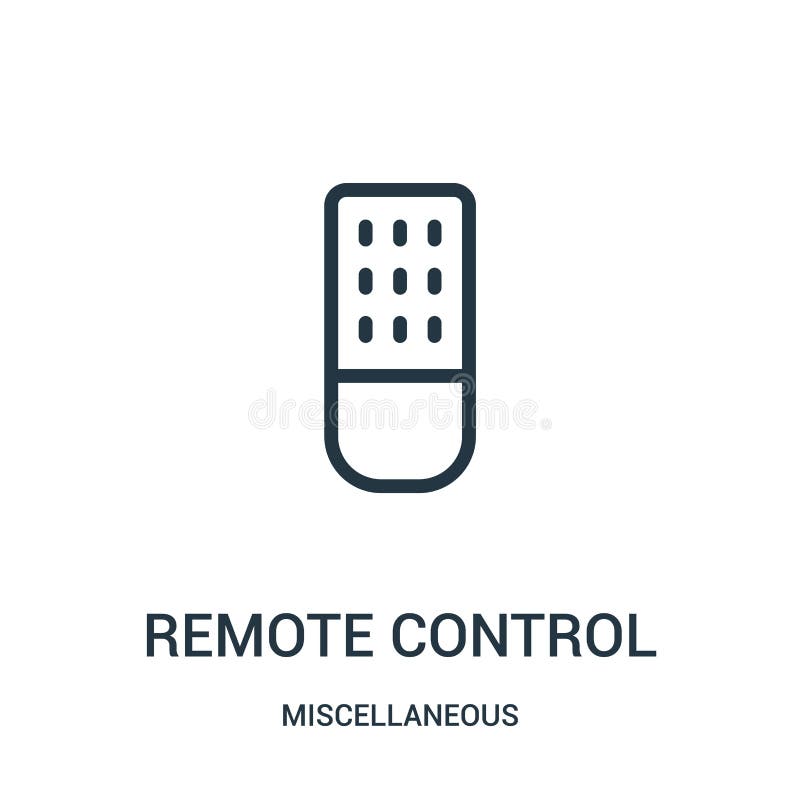 Remote Control Icon Vector from Miscellaneous Collection. Thin Line ...