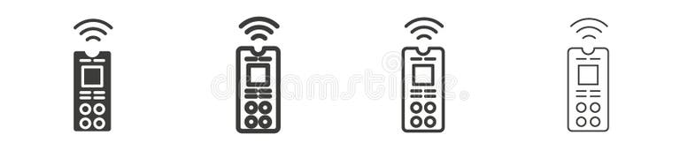 Remote Control Icon Vector Set on White Background Stock Vector ...