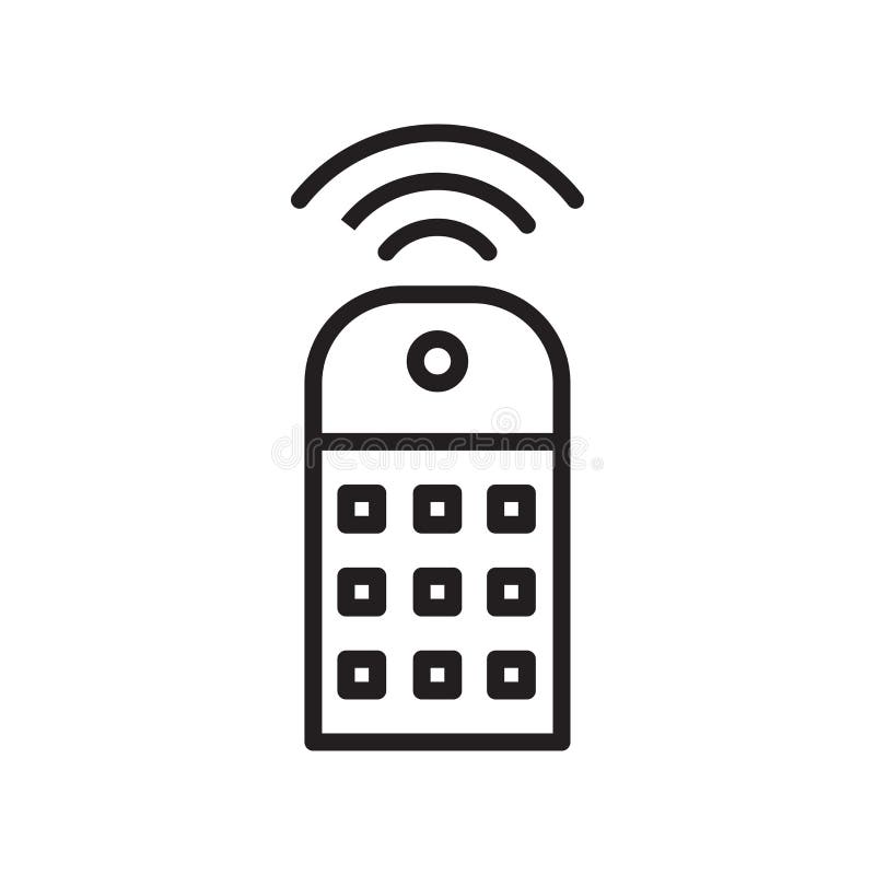 Remote Control Icon Vector Sign and Symbol Isolated on White Background ...