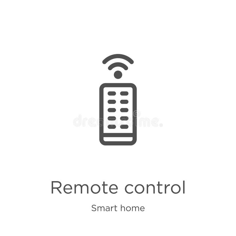Remote Control Icon Vector from Smart Home Collection. Thin Line Remote ...
