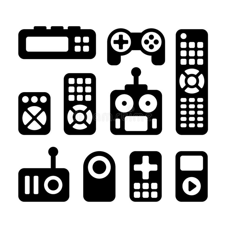 Remote Control Icons Set stock vector. Illustration of hobbies - 53122540