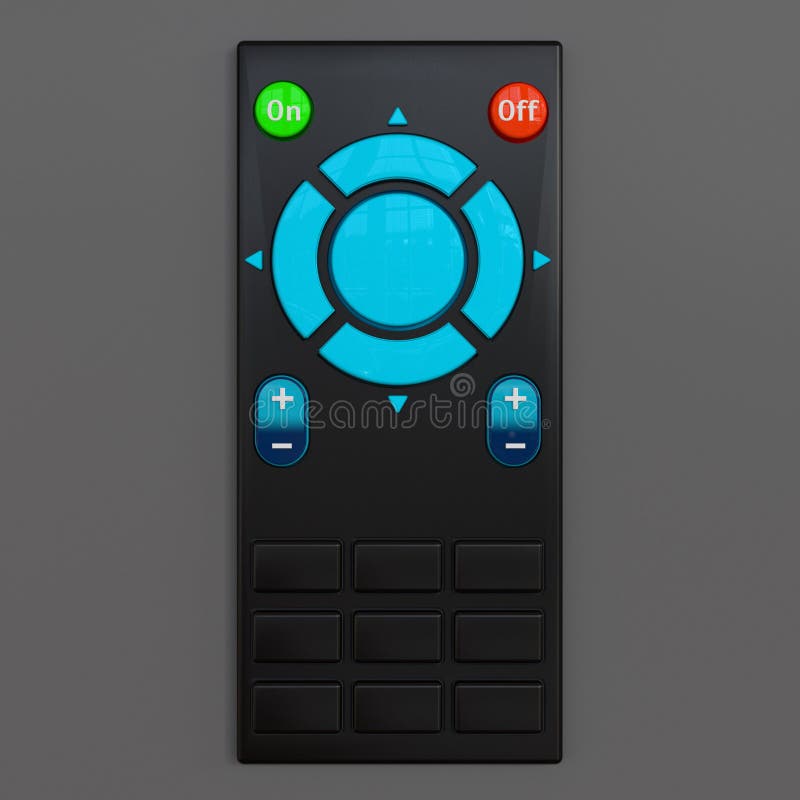 Remote Control Isolated on Grey Background. Stock Illustration ...