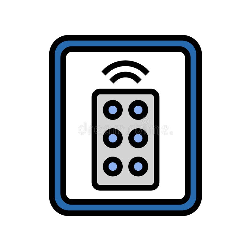 Remote Control Label Product Caution Color Icon Vector Illustration ...