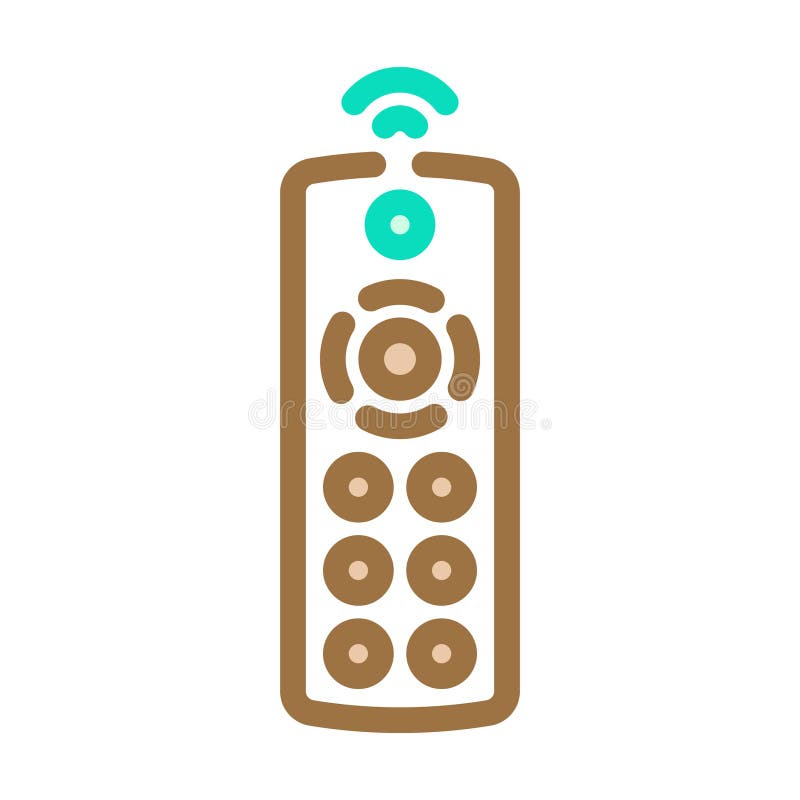 Remote Control Label Product Caution Color Icon Vector Illustration ...