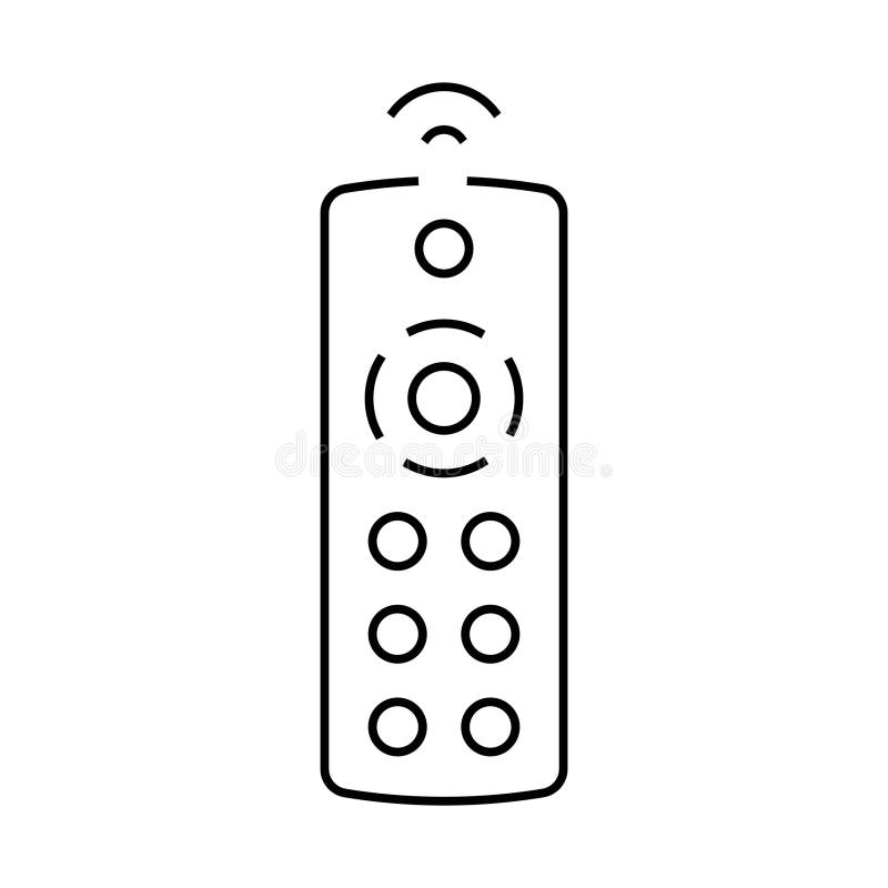 Remote Control Label Product Caution Line Icon Vector Illustration ...
