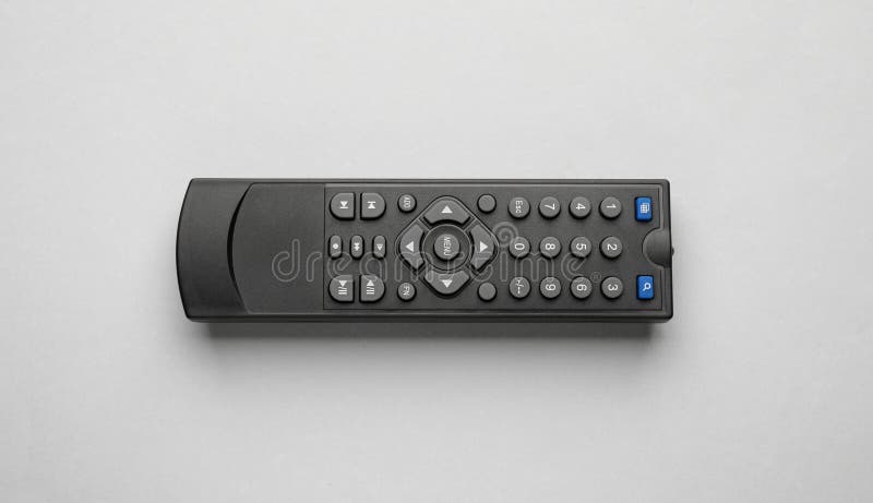 Remote Control on Light Grey Background, Top View Stock Image - Image ...