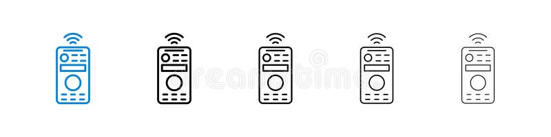 Remote Control Line Icon Isolated on White Background Stock Vector ...