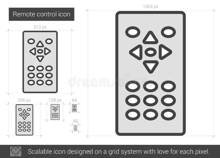 Remote control line icon. stock vector. Illustration of black - 80686660