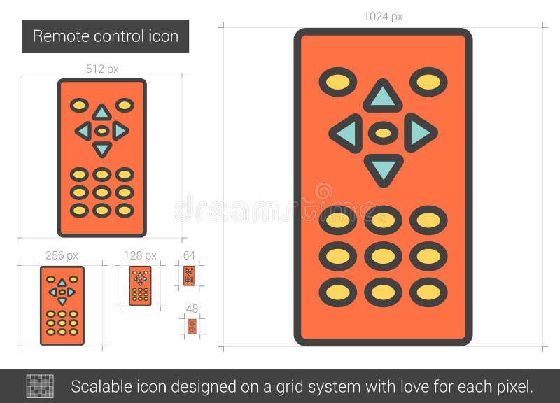 Remote control line icon. stock vector. Illustration of button - 81060016