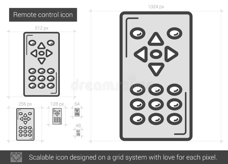 Remote control line icon. stock vector. Illustration of background ...