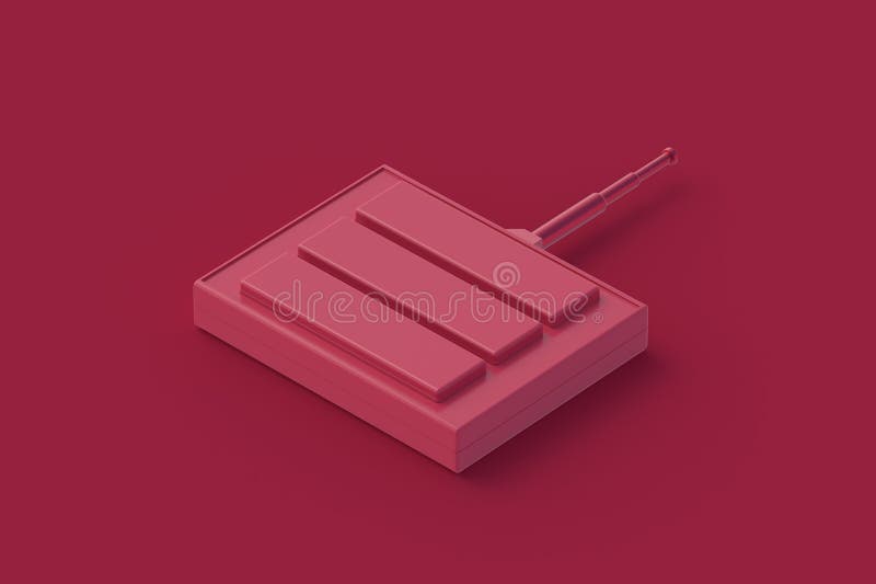 Remote Control of Magenta on Red Background Stock Illustration ...