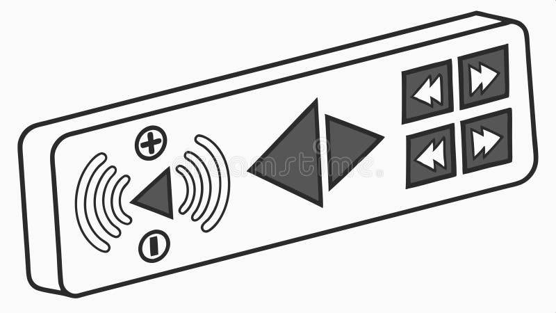 Remote Control, Media Control and Electronic Device Design Vector ...