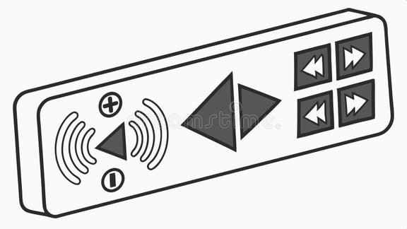 Remote Control, Media Control and Electronic Device Design Vector ...