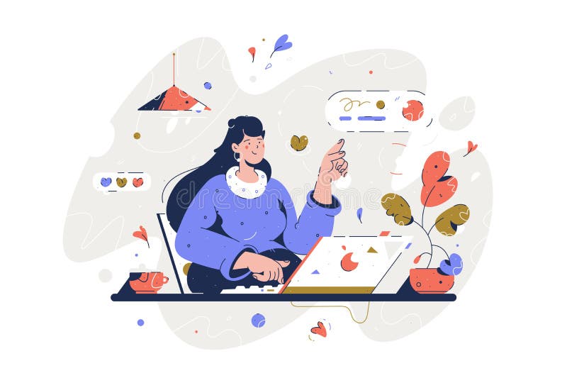 Remote Control Modern Technology Girl Office, Work Place Stock ...