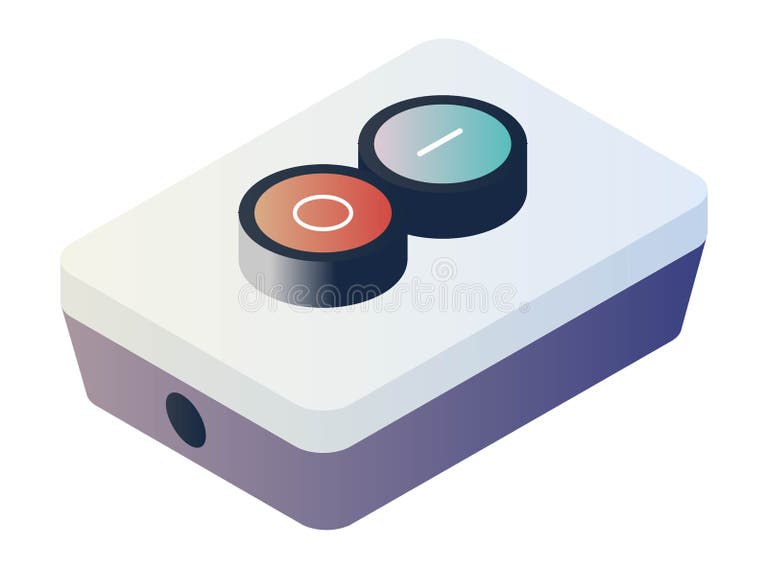 Remote Control with on and Off Buttons Device Stock Vector ...