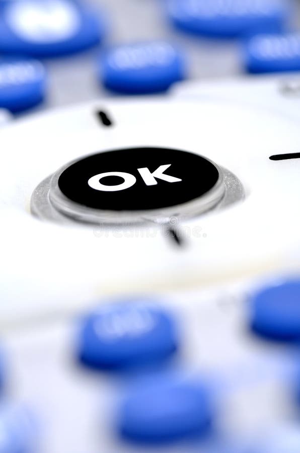 Remote Control Ok Button Technology Stock Photo - Image of button ...