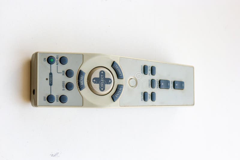 Remote Control for Old Multimedia Device Top View Stock Photo - Image ...