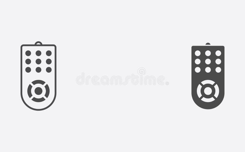 Remote Control Outline and Filled Vector Icon Sign Symbol Stock Vector ...