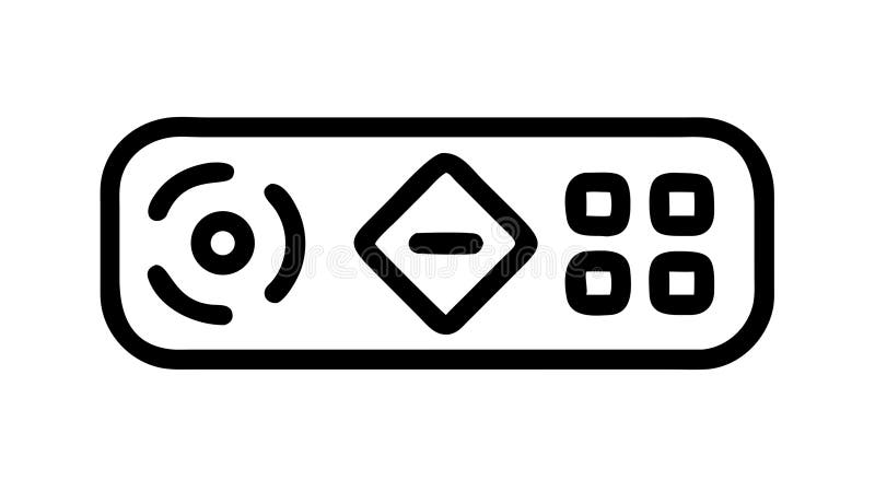Remote Control Outline Icon Vector, Device Control Entertainment Symbol ...