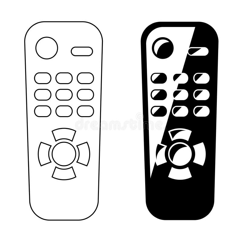 Remote Control Outline and Silhouette 库存例证 - 插画 包括有 设备, 次幂: 165605182