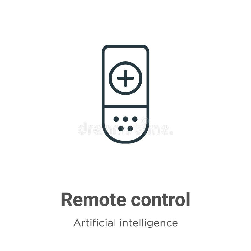 Television Remote Control Outline Vector Icon. Thin Line Black ...