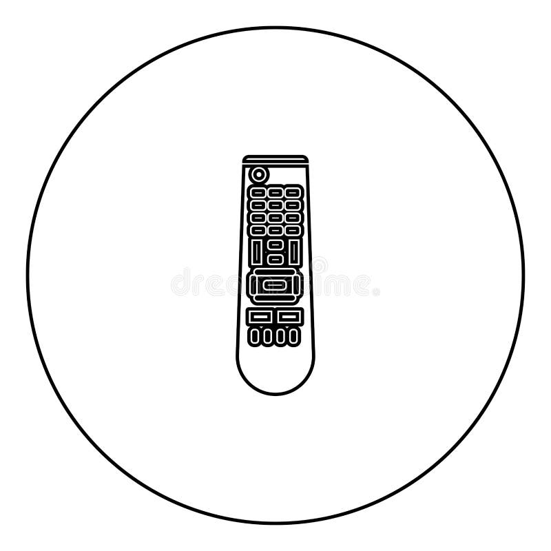 Remote Control Panel Icon Black Color in Circle Stock Vector ...