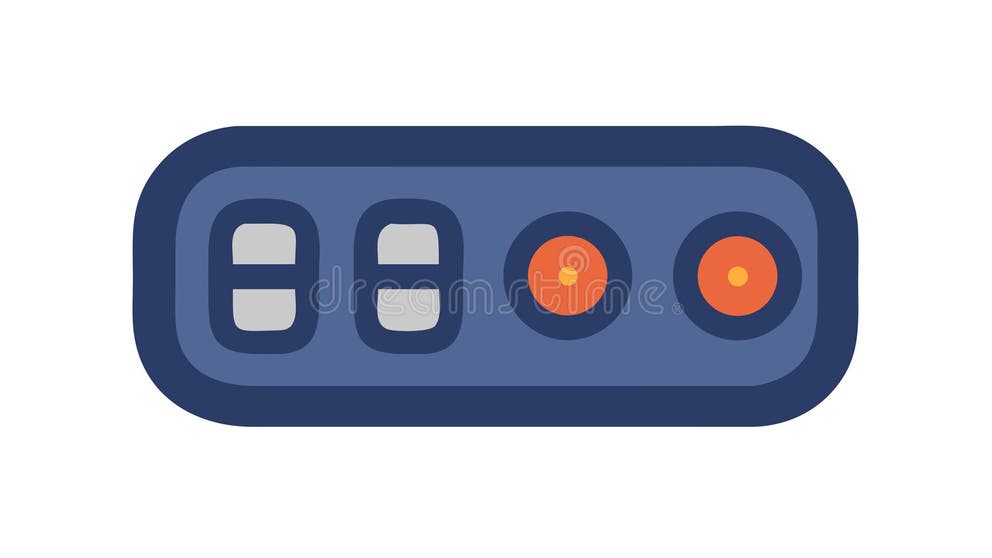 Remote Control Panel Icon with Buttons for Device Operation and ...