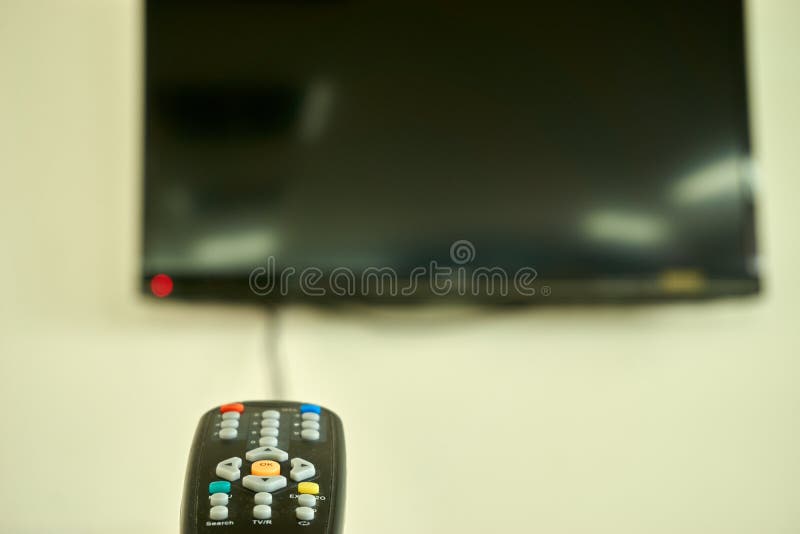 Remote Control Point at Television Stock Image - Image of control ...