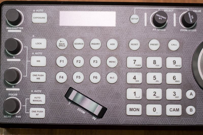 Remote Control for PTZ Cameras. Stock Image - Image of broadcasting ...