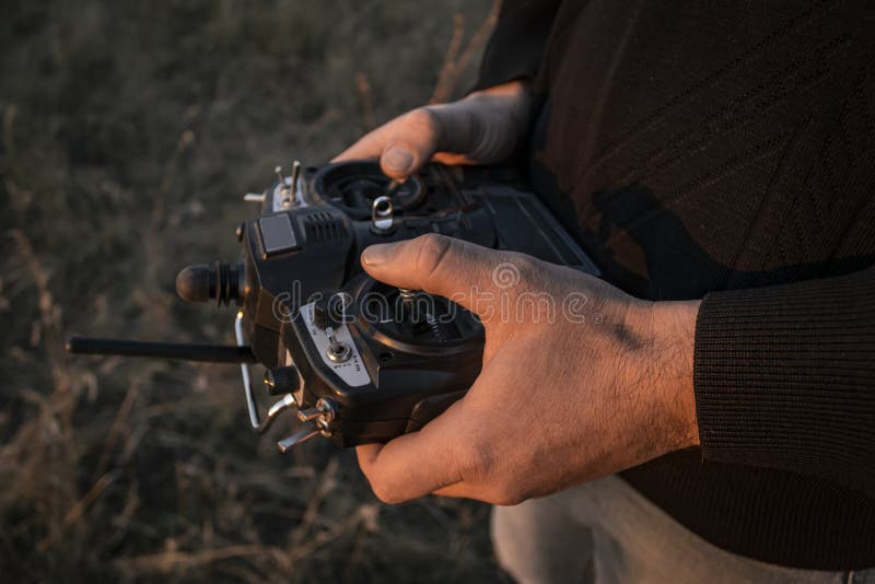 Hands Holding the Rc Model Remote Stock Image - Image of antenna ...