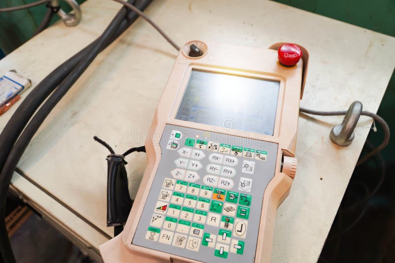 Remote Control for Robotic Arm Machine To Work in the Factory Stock ...