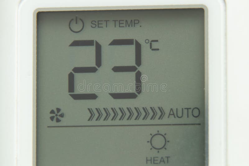 Remote Control Screen from the Air Conditioner with a Temperature of 23 ...
