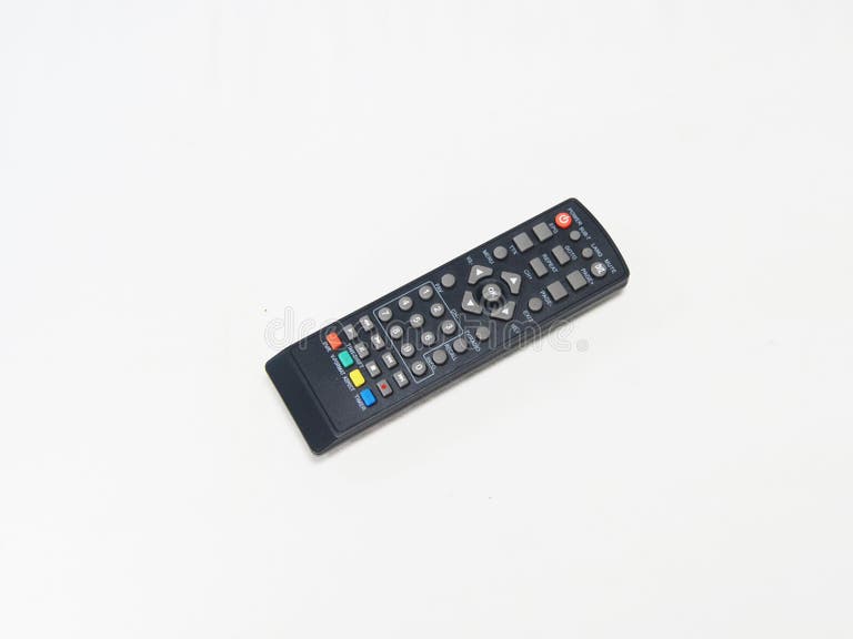 Remote Control Set Top Box Remote Control Channel Guide Stock Photo ...