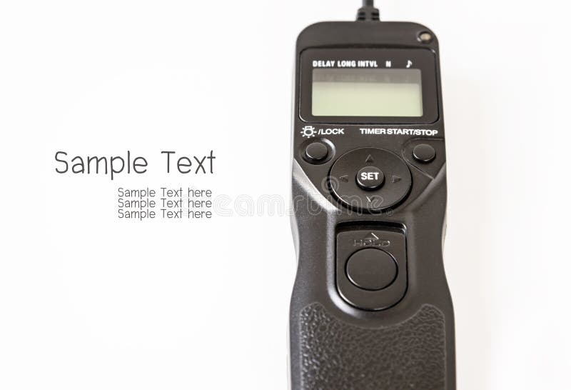 Remote Control Shutter Switch of DSLR Camera Stock Image - Image of ...