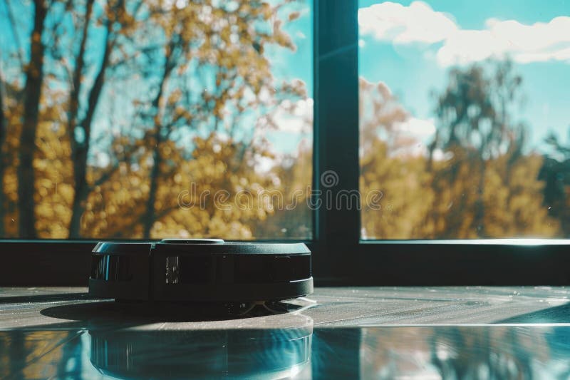 A Remote Control Sits on a Table Next To a Window, Possibly Used for ...