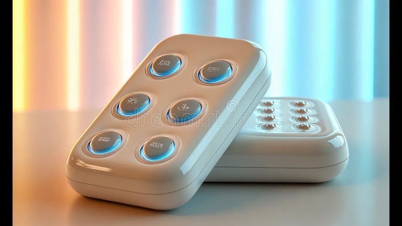 A Remote Control Sits on a Table, Ready To Be Used Stock Footage - Video of household, table ...