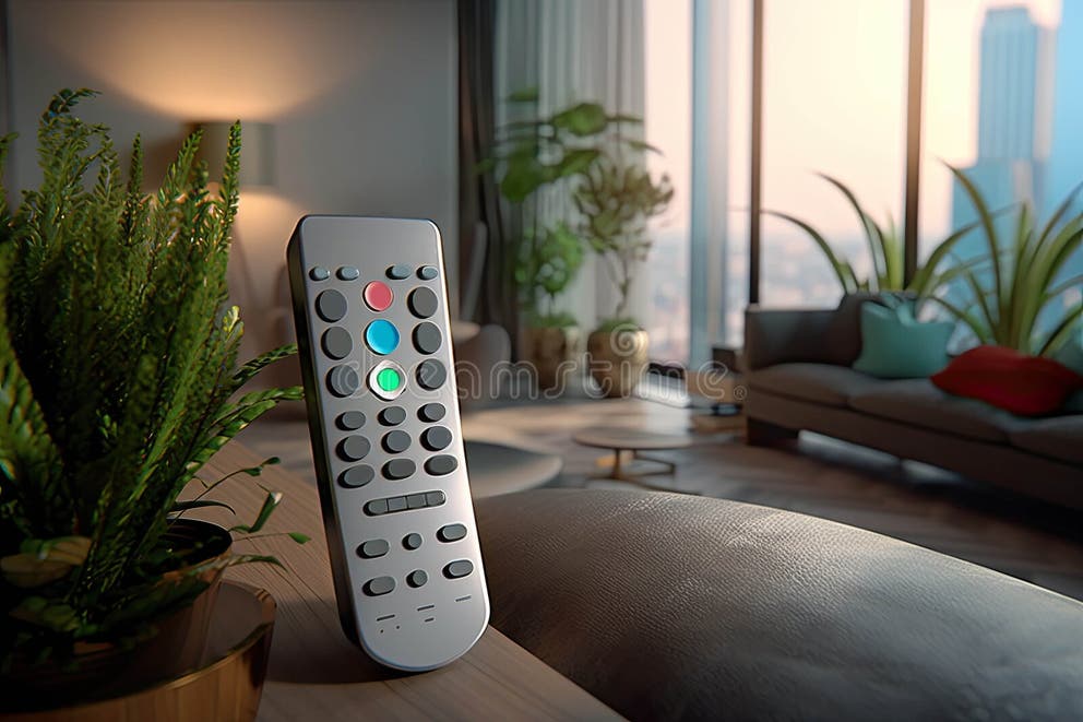 Remote Control on the Table. AI Generated Stock Illustration ...