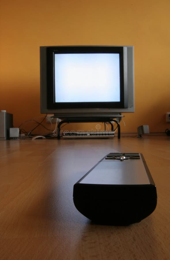 TV Set Remote Control Isolated on White with Clipping Path Stock Photo ...